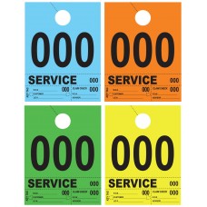 Automotive Service Hang Tags, Car Mirror Service ID Tags