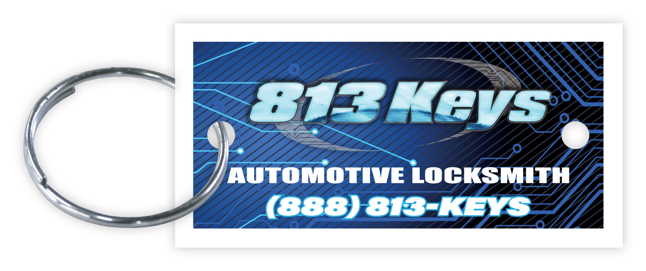 Custom Printed Full Color White Key Tags (Package of 250)