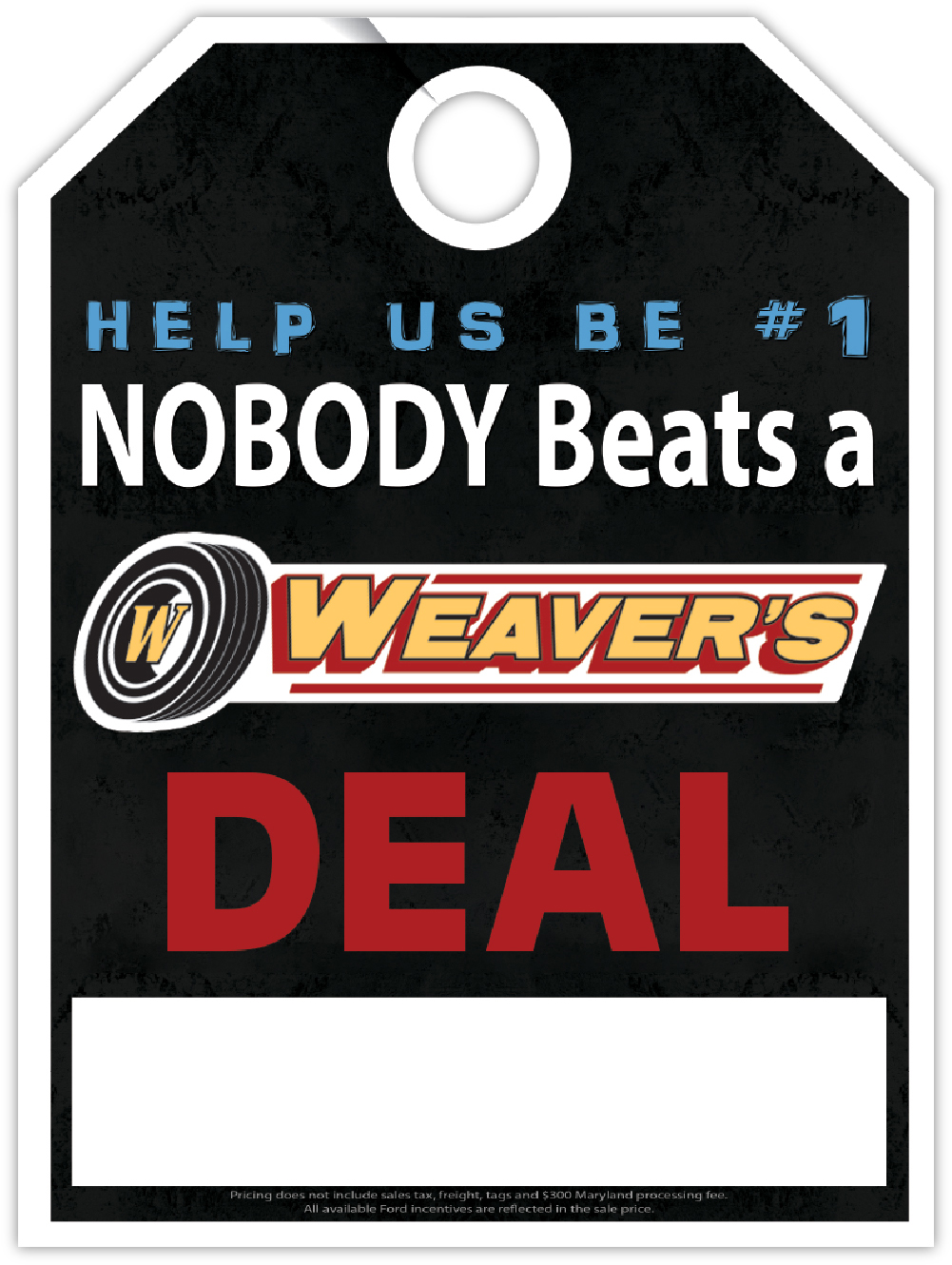 Custom Full Color Digitally Printed Mirror Hang Tags - 8.5" x 11.5"