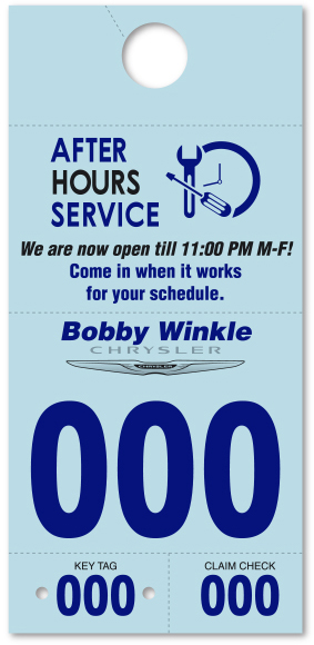 Custom Printed Dispatch Advertising Hang Tags - 5-1/2" x 11-3/4"